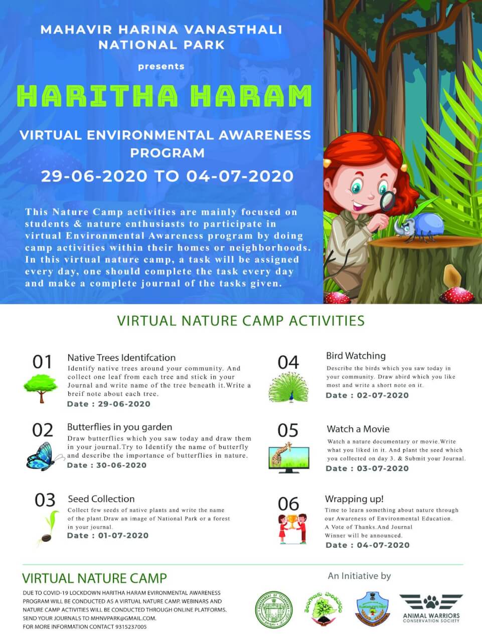 VIRTUAL NATURE WALK - Animal Warriors Conservation Society